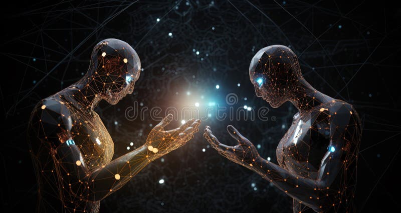 Couple of Robots in Romantic Conversation. AI Technology and Innovation ...