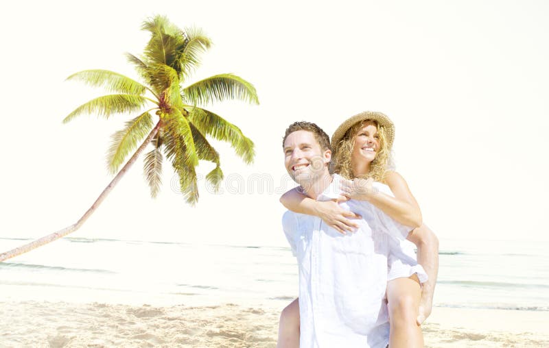 Couple Romance Beach Love Island Concept Stock Image - Image of getaway ...