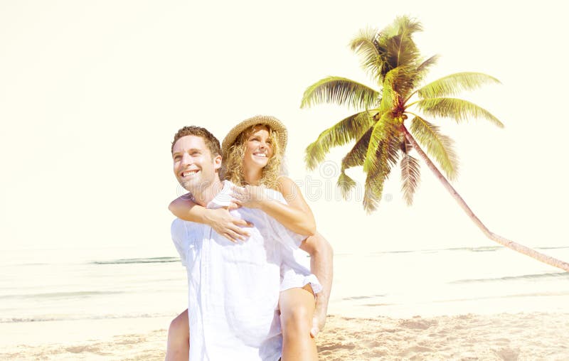 Couple Romance Beach Love Island Concept Stock Image - Image of climate ...
