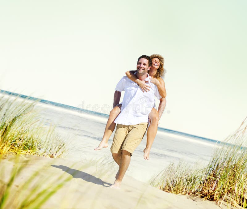 Couple Romance Beach Love Island Concept Stock Image - Image of dating ...