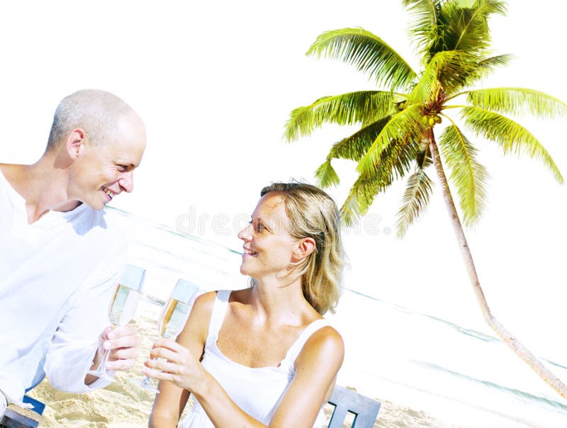 Couple Romance Beach Love Island Concept Stock Image - Image of people ...