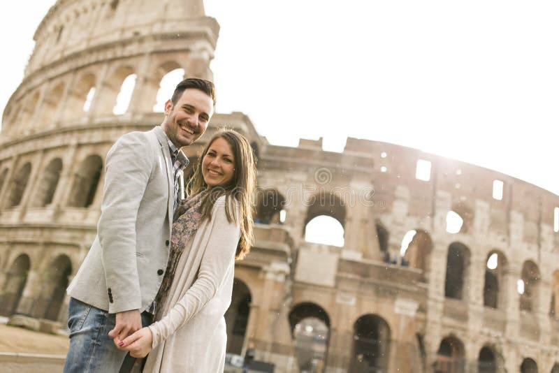 Couple in Rome stock image. Image of europe, tourists - 68893041
