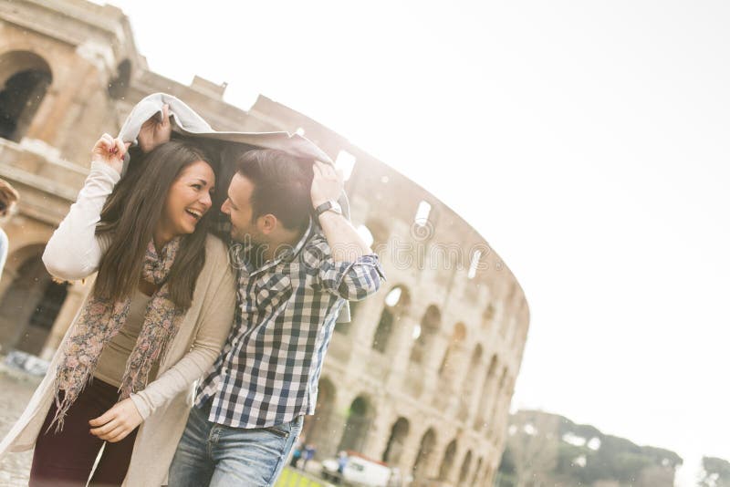 Couple in Rome stock photo. Image of europe, travel, happy - 69531772