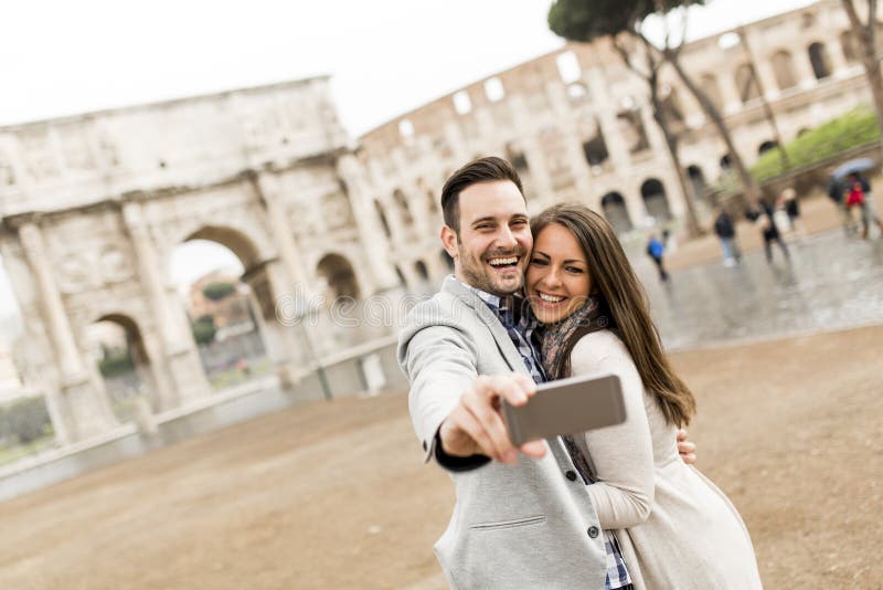Couple in Rome stock image. Image of italy, couple, travel - 69051119