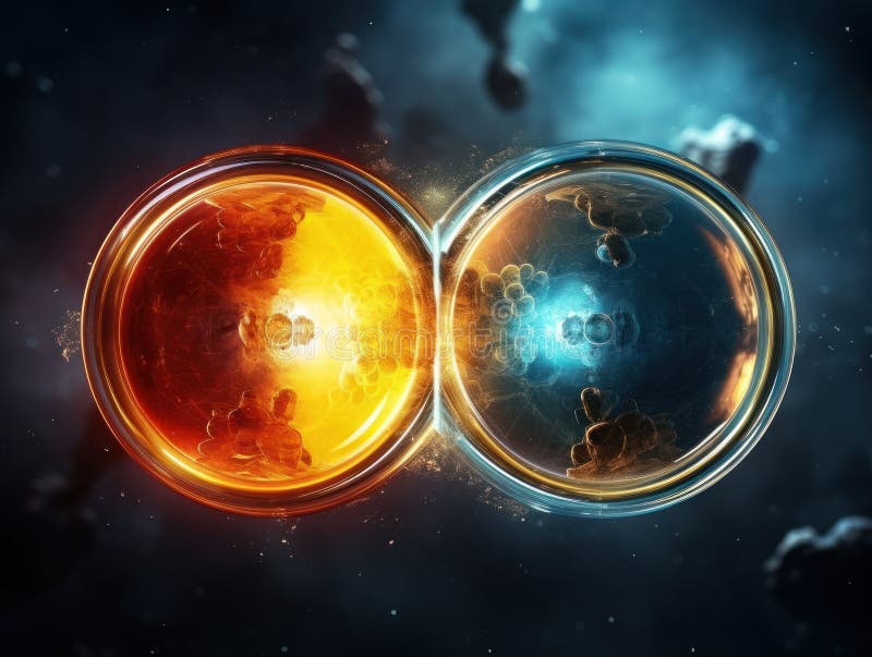 A Couple of Round Objects with a Glowing Surface Stock Illustration ...