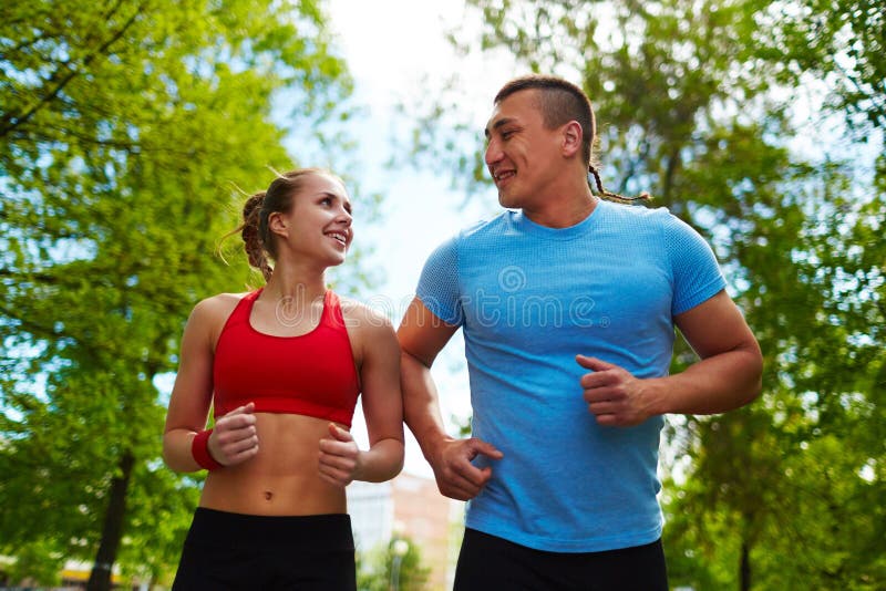 Couple of runners stock image. Image of young, sprint - 73595715