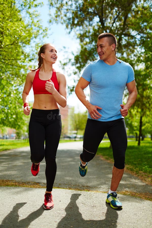 Couple running stock image. Image of recreation, masculine - 23638573