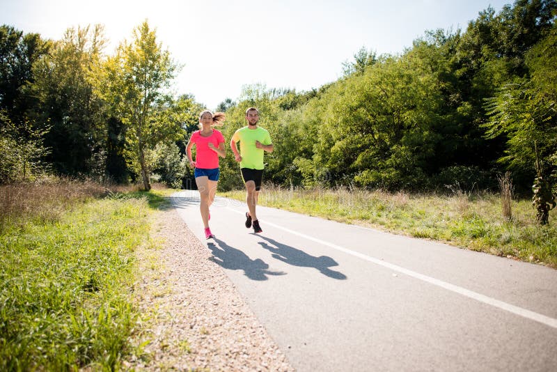 People Running and Talking Together Stock Image - Image of jogging ...