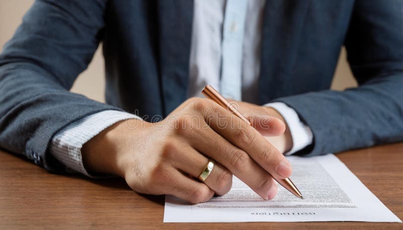 Couple S Hand on Divorce Paper Stock Illustration - Illustration of ...