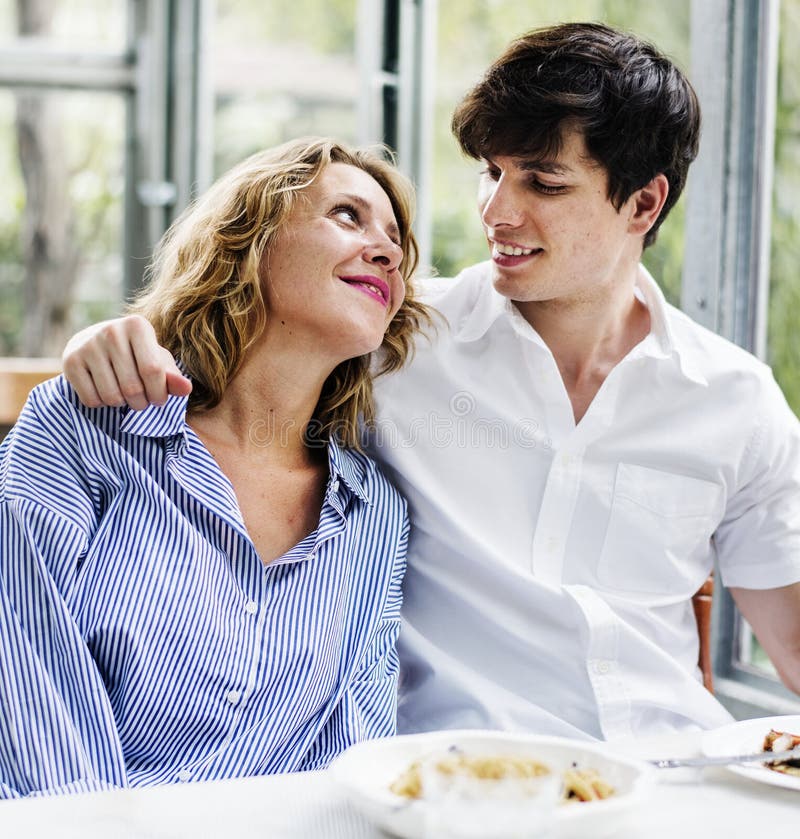 Couple Sending Time Together at a Cafe Stock Photo - Image of meeting ...
