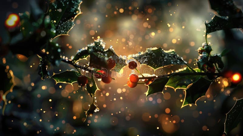 A Couple Sharing a Kiss Under the Mistletoe Stock Illustration ...