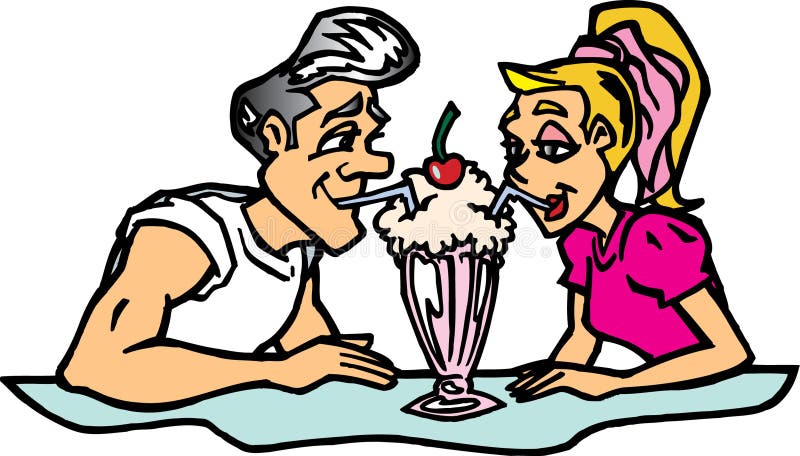Sharing Milkshake Stock Illustrations – 12 Sharing Milkshake Stock ...