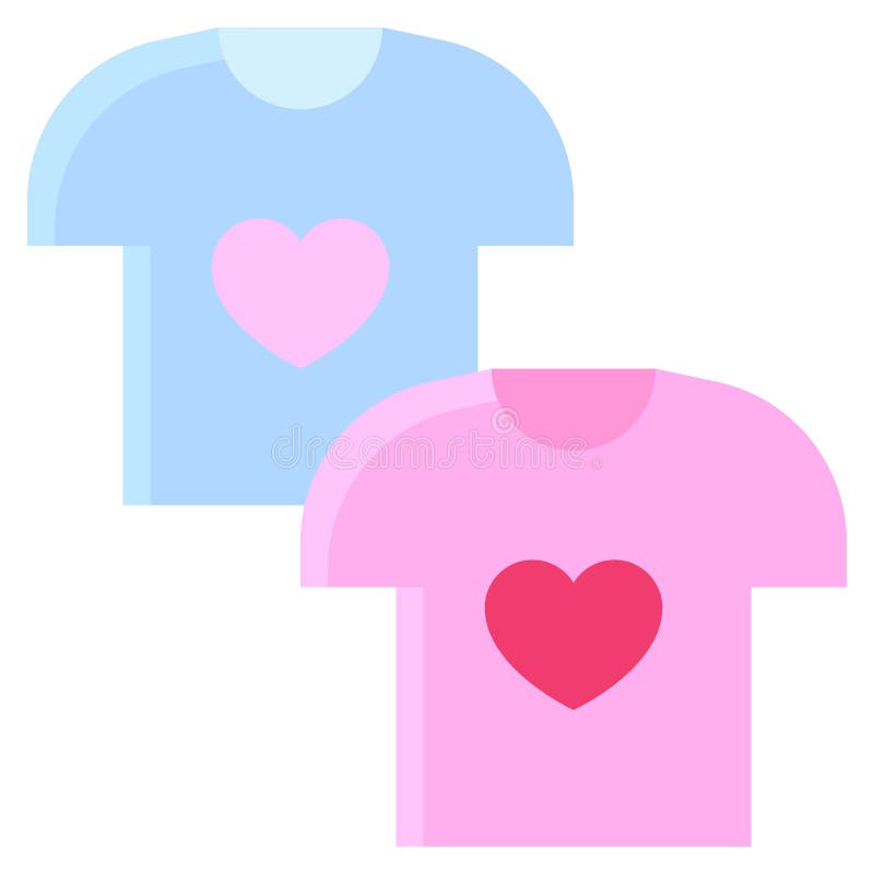 Couple Shirt Icon, Valentines Day Related Vector Stock Vector ...