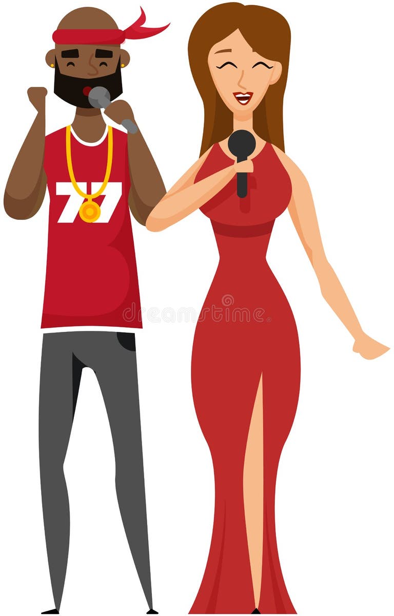 Couple Singing Duet Stock Illustrations 106 Couple Singing Duet Stock