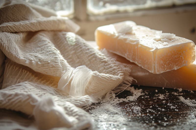 Couple of Soap Pieces on Countertop Stock Illustration - Illustration ...