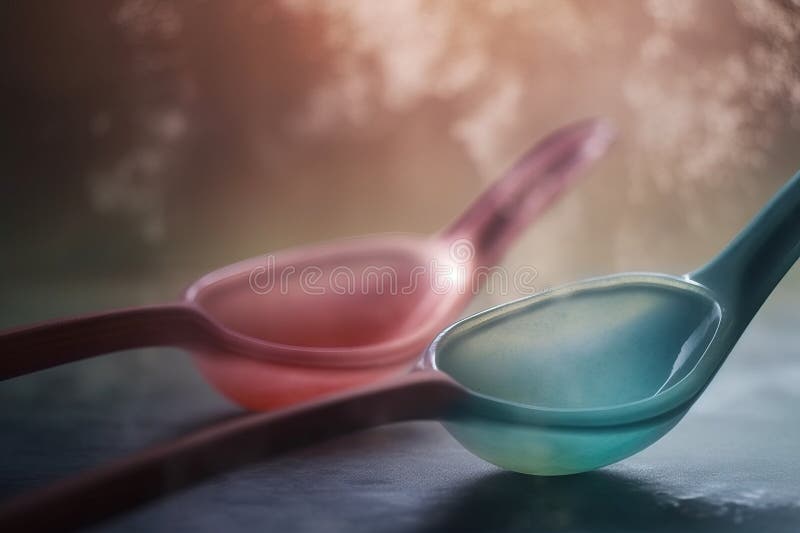 A Couple of Spoons Sitting on Top of a Table Stock Illustration ...