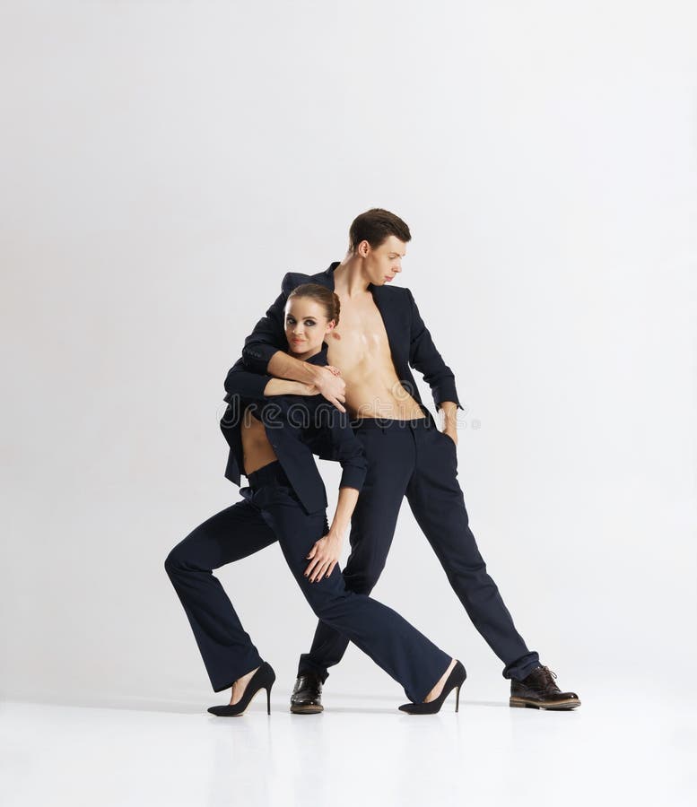 Couple of Sporty Ballet Dancers in Art Performance Stock Photo - Image ...