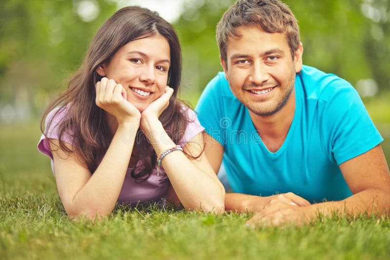 Couple in spring stock photo. Image of girlfriend, romantic - 54944556