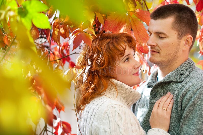 Couple standing in a vine stock photo. Image of september - 22305114