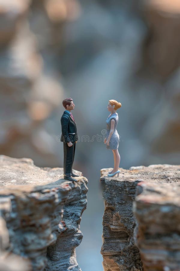 A Couple Stands on the Edge of a Cliff, Overlooking the Vast Landscape ...