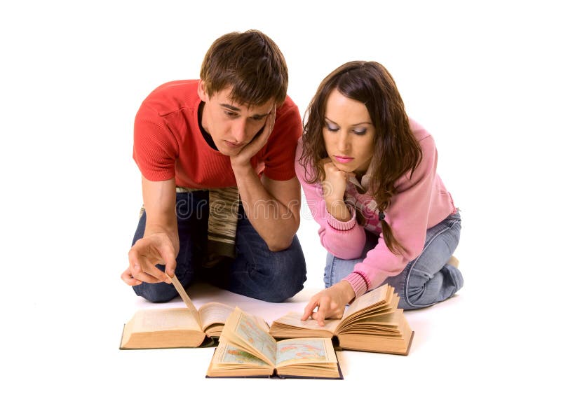 Couple of Students Doing Homework Stock Image - Image of history ...