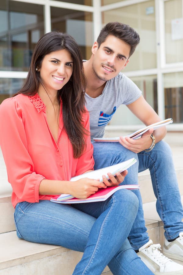 Couple of Students stock photo. Image of outside, people - 43643410