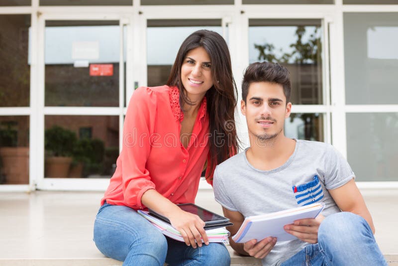 Couple of Students stock photo. Image of friends, love - 43643618