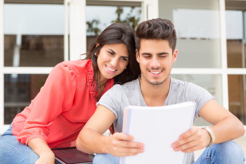 Couple of Students stock image. Image of friends, couple - 43643641