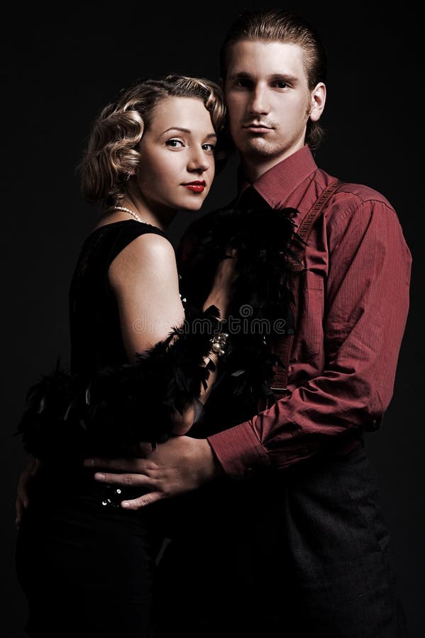 Couple in Retro Style Dancing Stock Photo - Image of couple, people ...