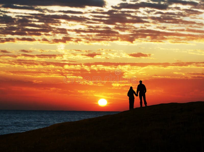 Couple on sunset stock image. Image of family, happiness - 2050467
