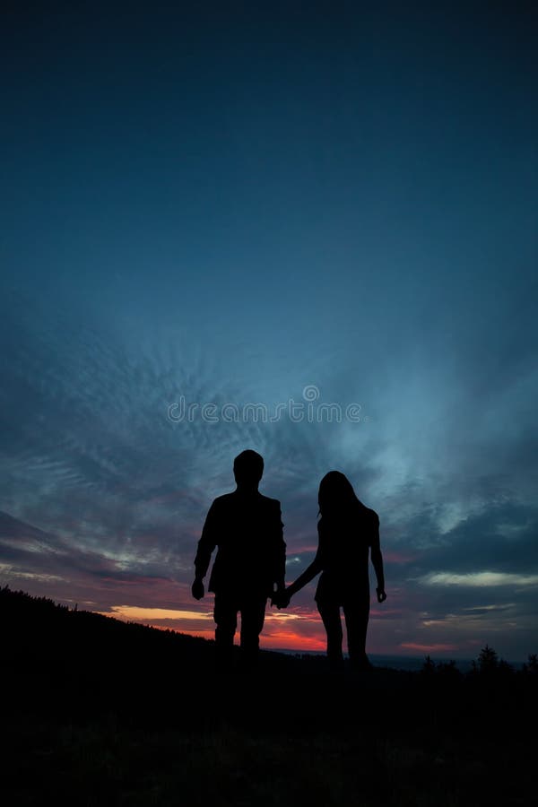 Couple at sunset stock image. Image of relationship, happy - 59982245