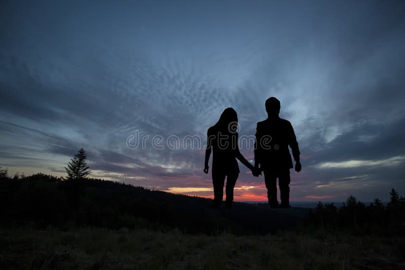 Couple at sunset stock photo. Image of lover, romantic - 59982818
