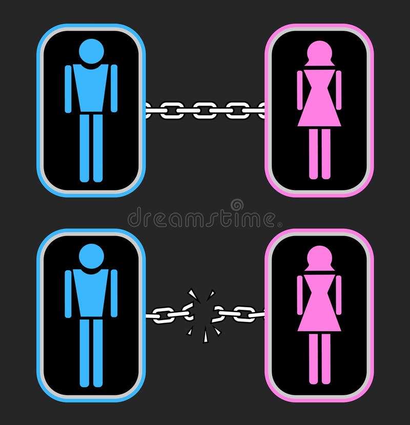 Couple symbol stock vector. Illustration of woman, gender - 47296400