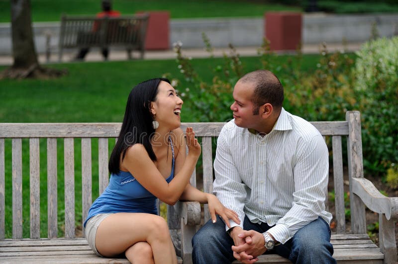 Young Couple Meet for the First Time Stock Photo - Image of female ...