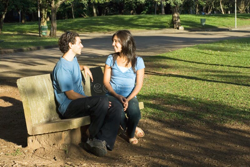 Man And Woman Sitting On A Bench - Horizontal - Free Photo from ...