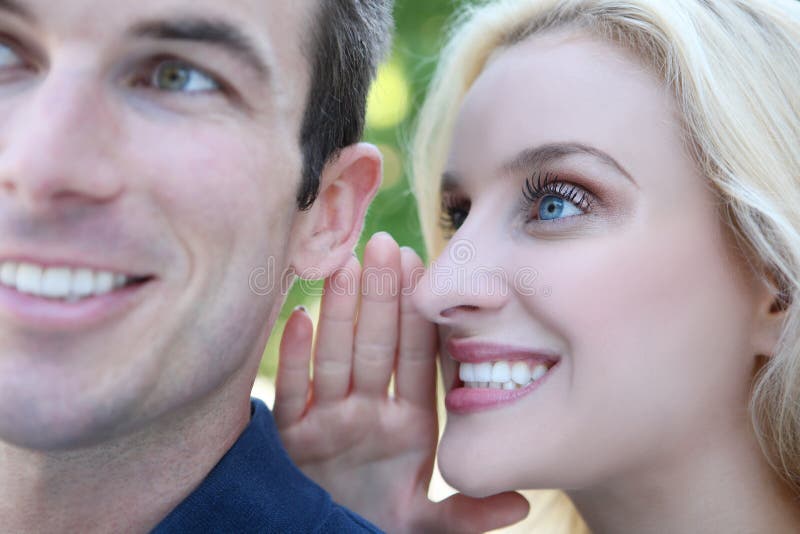 Couple Telling Secrets stock photo. Image of people, dating - 15683096