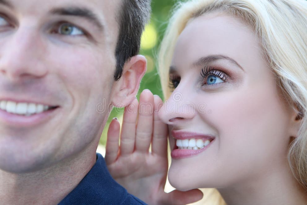 Couple Telling Secrets stock photo. Image of people, dating - 15683096