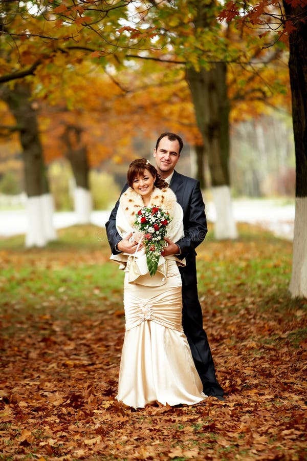 Couple on Their Wedding Day Stock Image - Image of laughter, couple ...