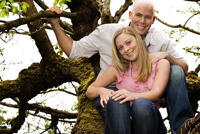Couple in a tree stock photo. Image of outdoors, tree - 18790718