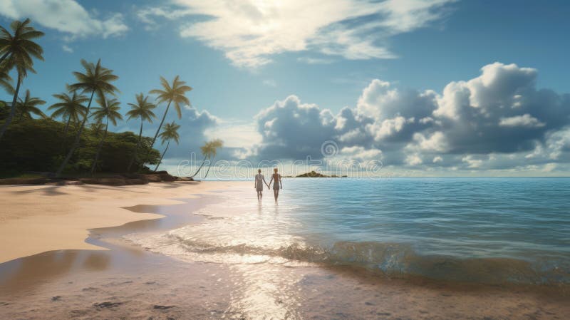 Tropical Paradise Walk Stock Illustrations – 390 Tropical Paradise Walk ...