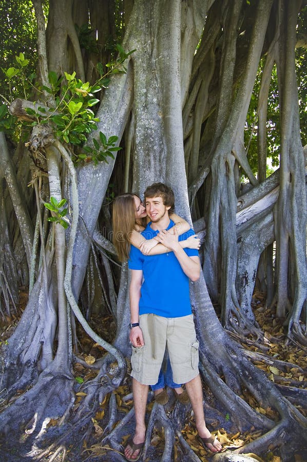 Cute Couple on the Stairs stock photo. Image of grass - 6476900