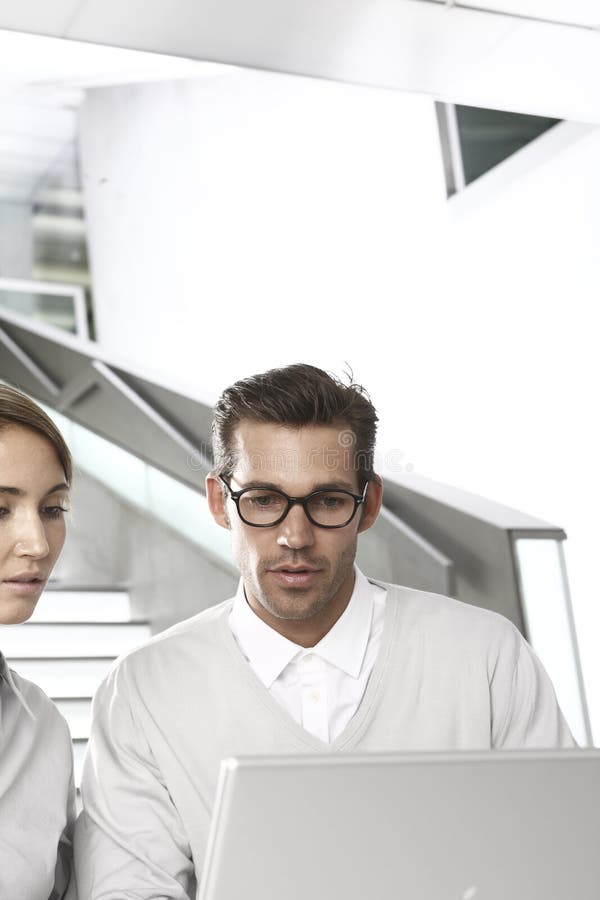 Couple using computer stock photo. Image of screen, executives - 5694042