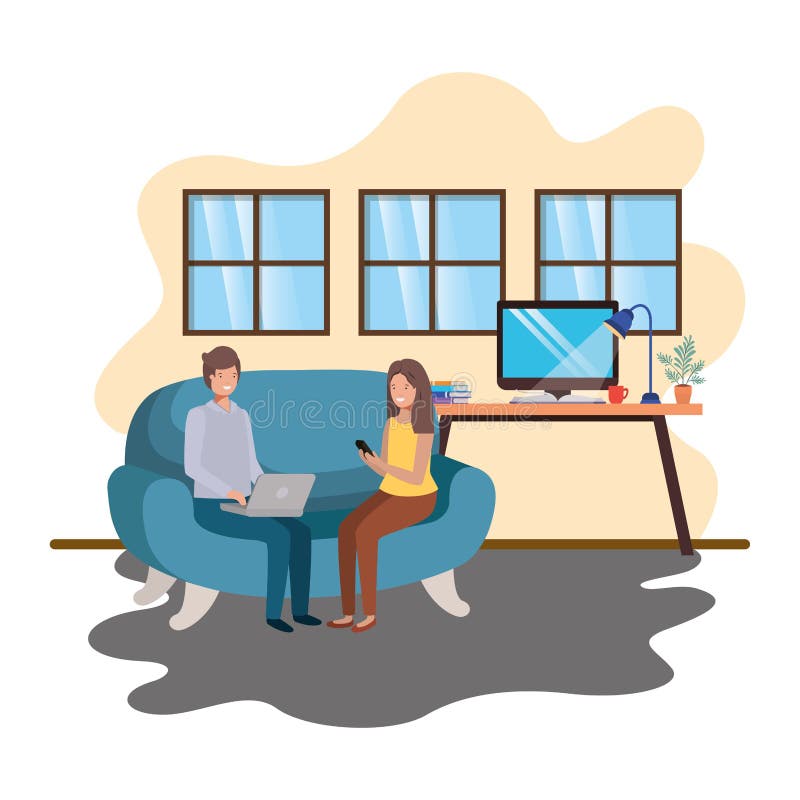 Using Devices Work Stock Illustrations – 1,130 Using Devices Work Stock ...