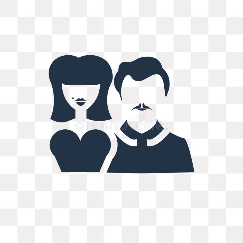Couple Vector Icon Isolated On Transparent Background, Couple T Stock ...