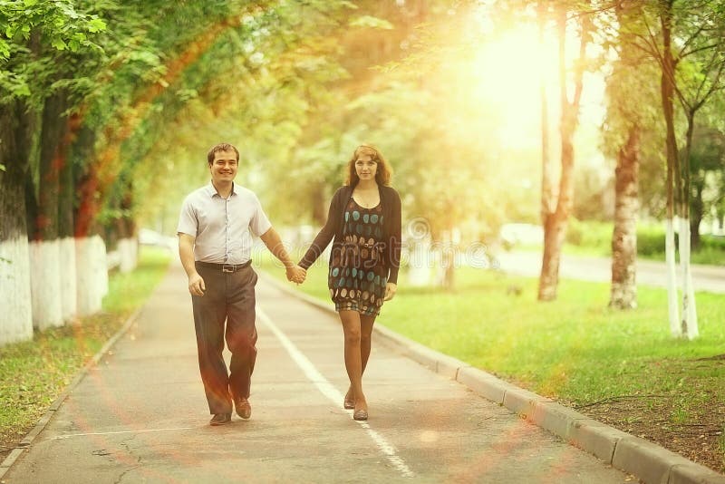 Couple walk in park stock photo. Image of baby, love - 63266666