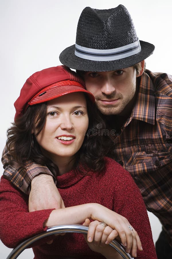 Couple wearing hats stock photo. Image of beauty, heterosexual - 11797754