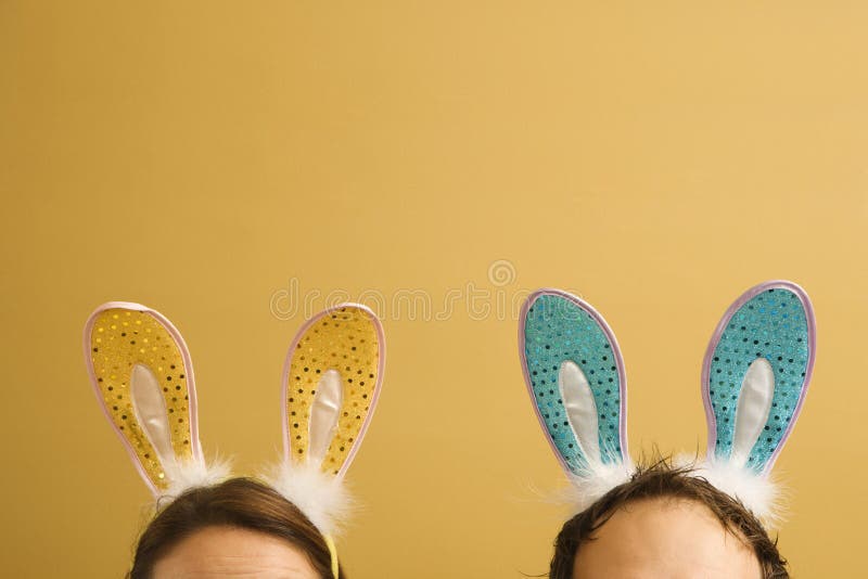 Couple Wearing Rabbit Ears. Stock Photo - Image of easter, color: 2426118