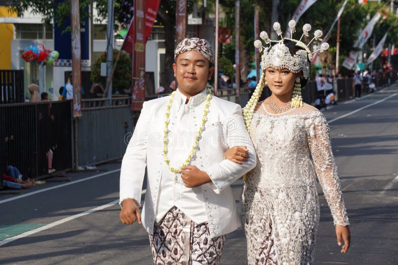 A Couple with a Wedding Dress from West Java Editorial Photography ...