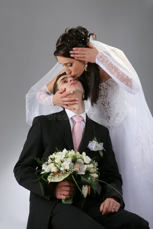 Couple wedding portrait stock image. Image of romance - 7388805