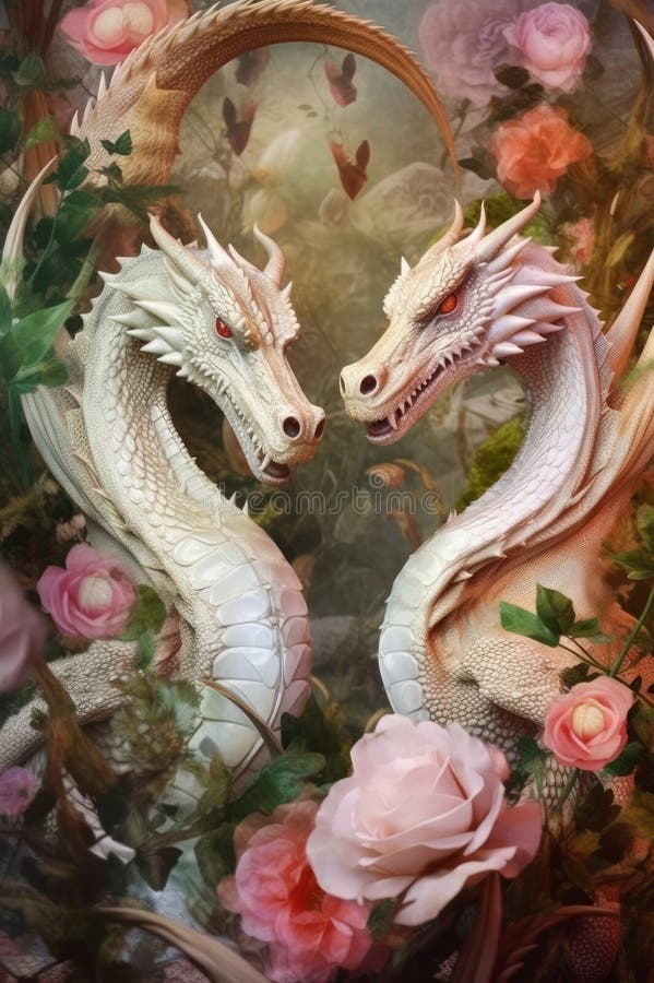 A couple of dragons stock photo. Image of europe, white - 97427930